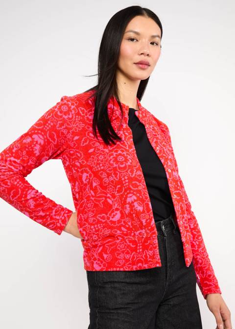 Frotteejacke Terry me Zip up - holy flores de rosa - Blutsgeschwister ...